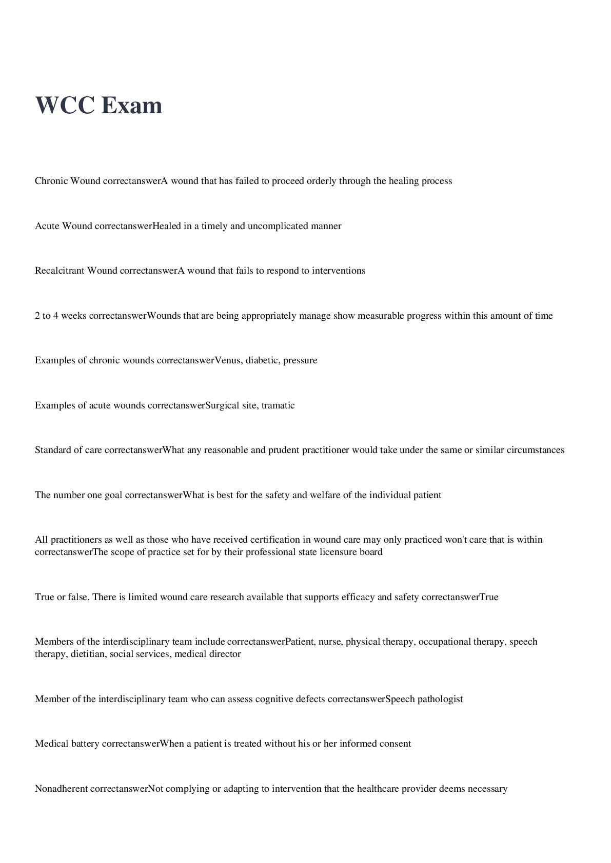 WCC Exam 2022/2023 with 100% correct answers - Scholarfriends